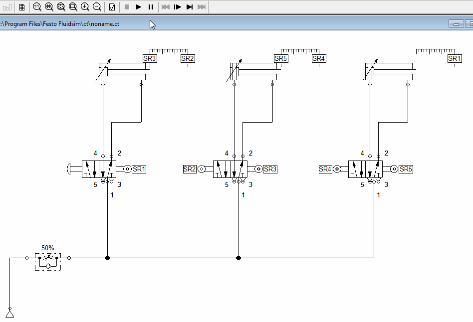 Tutorial Simulasi fluidsim ( 3 double acting cyinder ) ~ MyCADBlogs