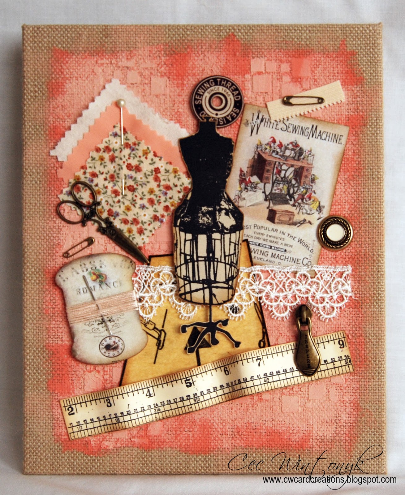 Stamps and Stencils : Inspirational Post - Sewing Collage