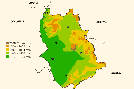 estado amazonas: (ubicación , relieve y geografía )