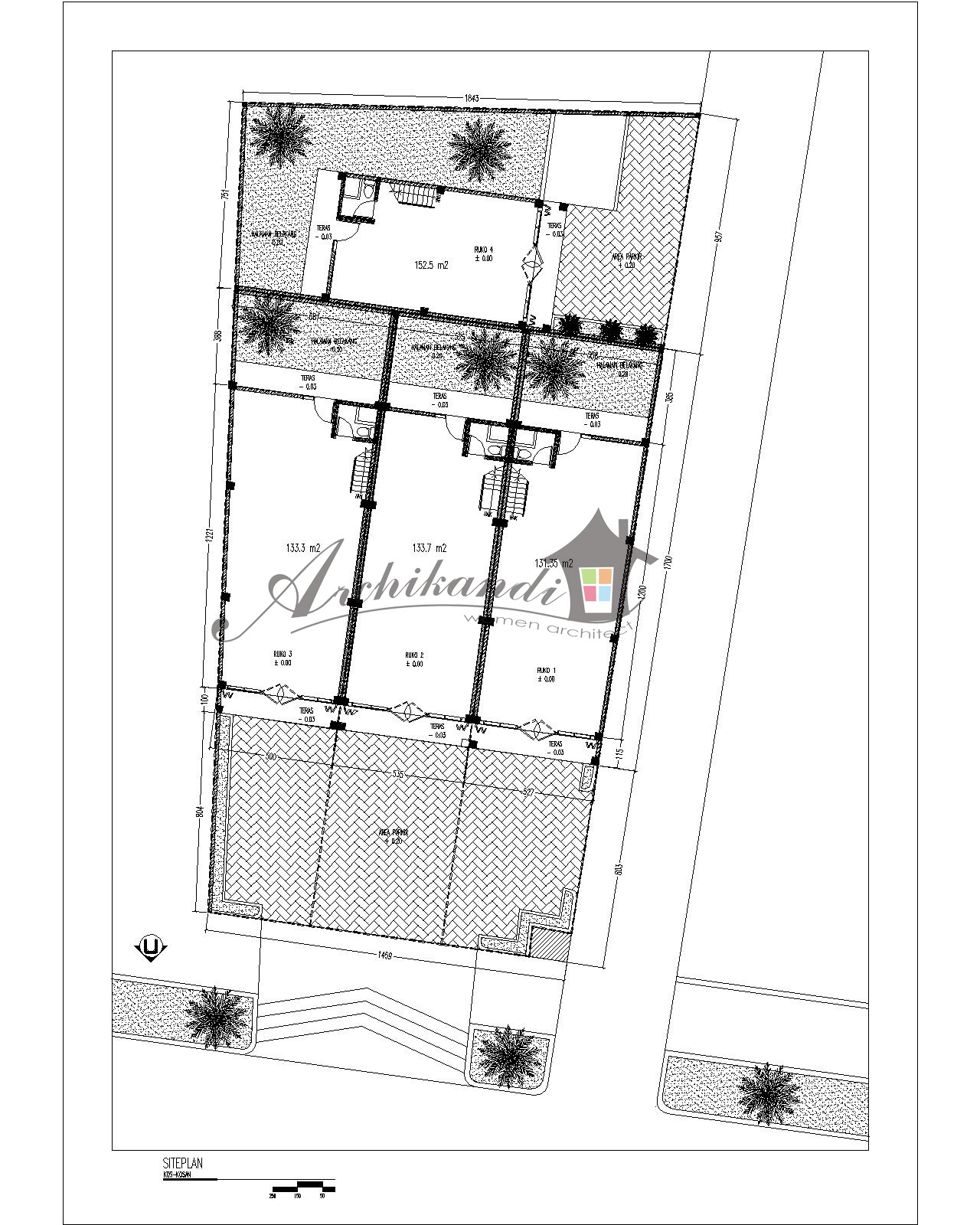 Archikandi: Desain Eksterior Ruko di Bangil