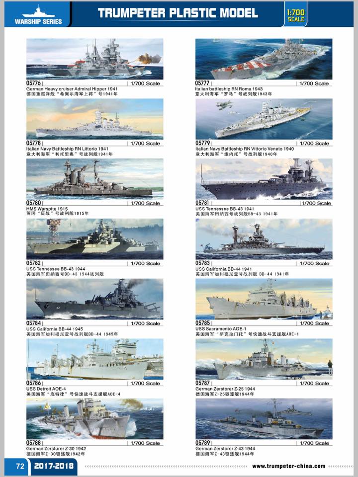 The Modelling News: Trumpeter’s Catalogue & new items of 2017-2018