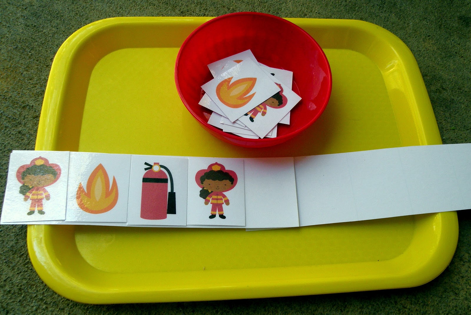 The Fantastic Five: F is for Firefighter Tot Trays