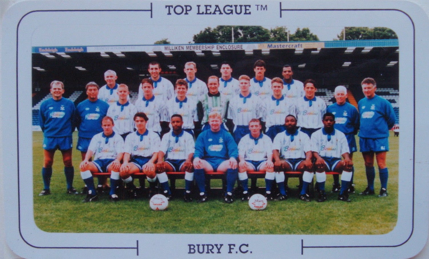 Football Cartophilic Info Exchange: Top League - Bury F.C. (3)
