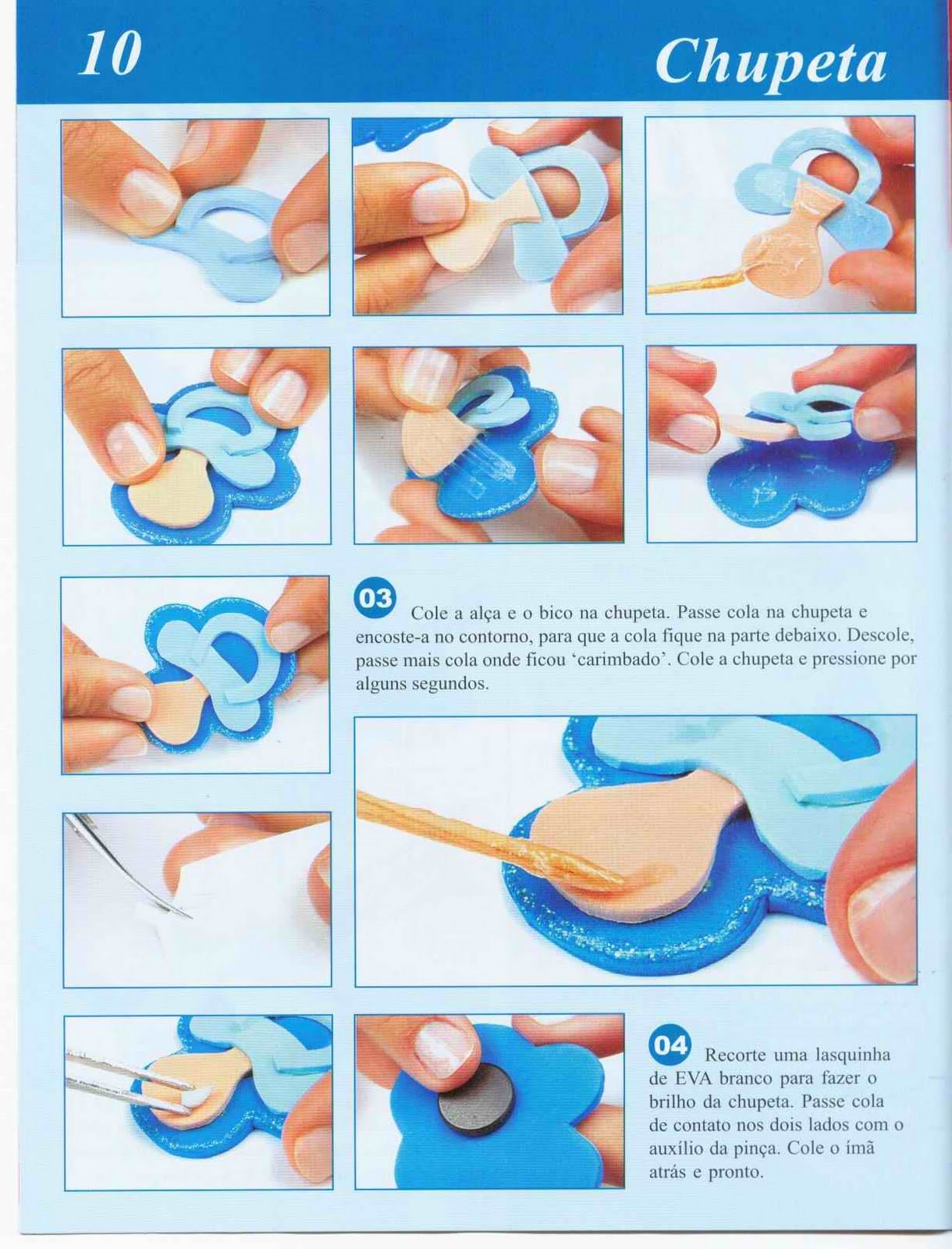 Passo a passo - chupeta para chá de bebê de EVA | Passo a passo e Moldes