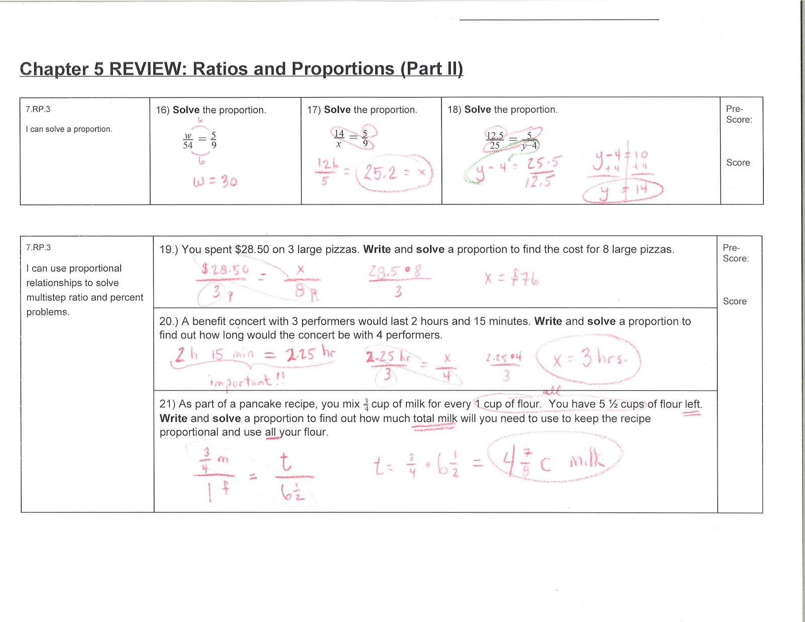 Hamilton Middle School 7th Grade Math