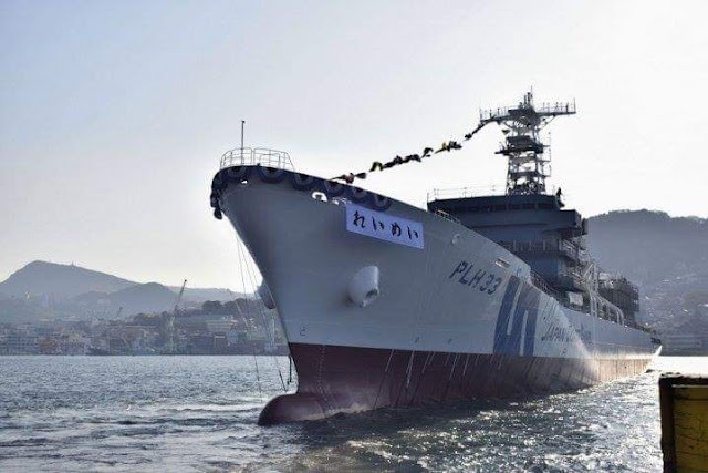 Japan launches 3rd 6,500-ton Shikishima-class coast guard patrol vessel ...