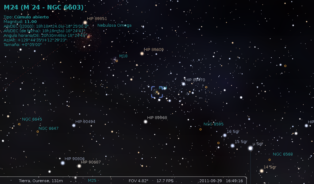 EL MIRON DEL CIELO: CATALOGO MESSIER, M24