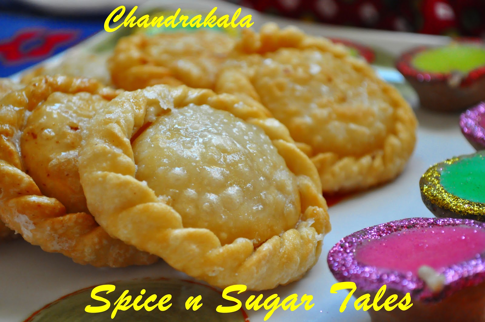 Spice n Sugar Tales: Chandrakala (Stuffed Sugar-coated Pastry)