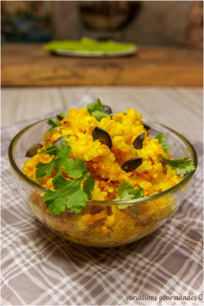 Riz basmati au curcuma, citron vert et caviar de carotte | Les ...
