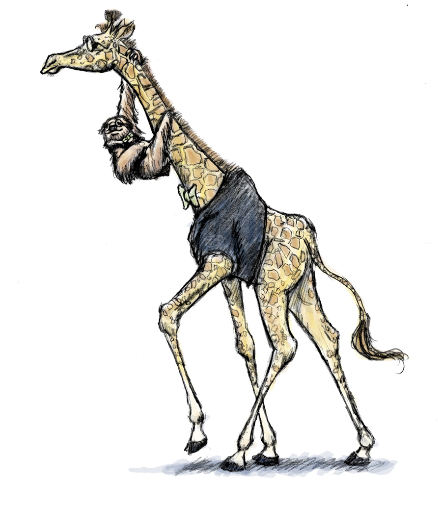 Barclay-Studio: Bow Tie Guys of the Day: Giraffe and Sloth TBT