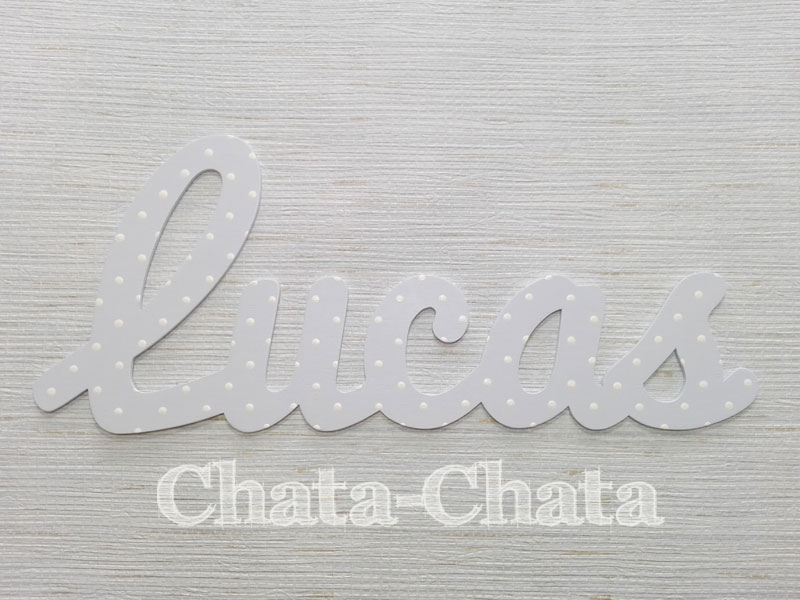 Chata-chata. Decoración infantil: LETRAS PARA "LUCAS" EN AZUL