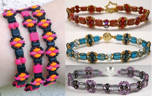 Superduo Beaded Bracelets Tutorials Coupled with Other 2 Hole Beads ...