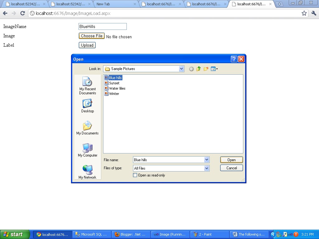 Net Tutorial Insert Image Into Sqlserver Database By Using C