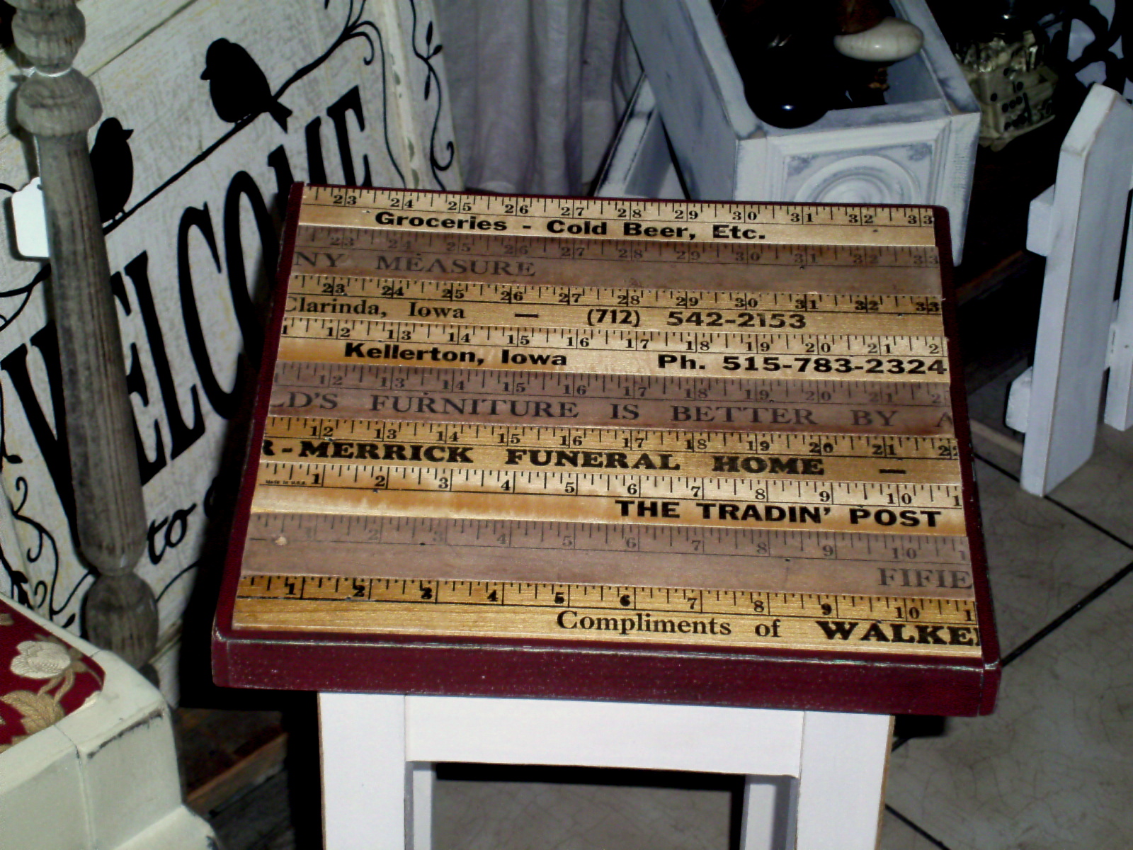Full Circle Creations: Small yardstick table....
