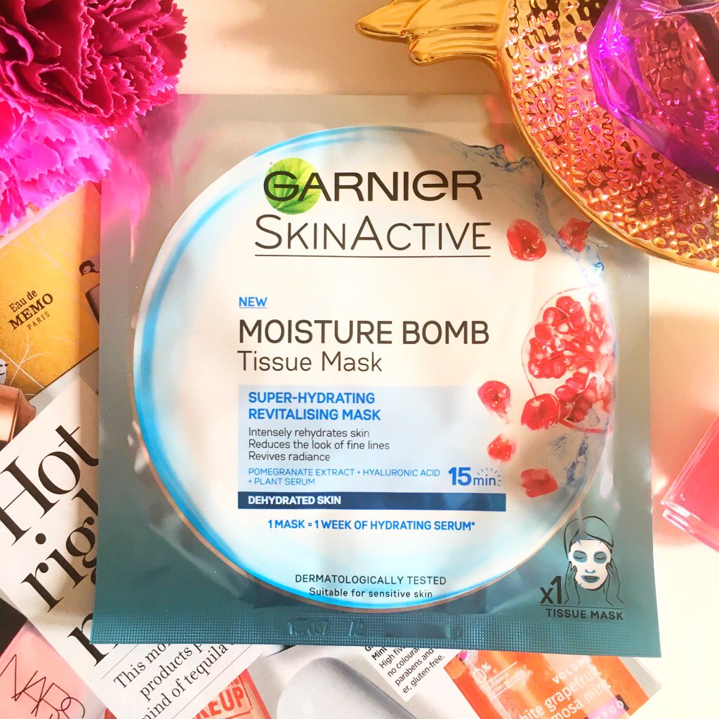 Garnier Moisture Bomb Face Mask Review | Food and Other Loves