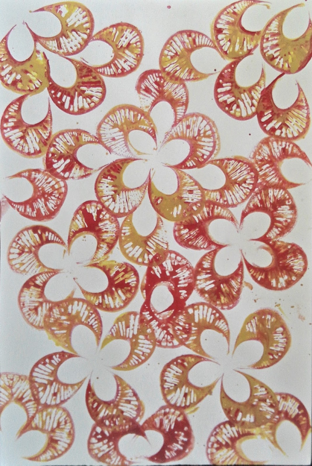 Karya Seni Grafika Cetak dengan Batang Pisang - Seni Rupa