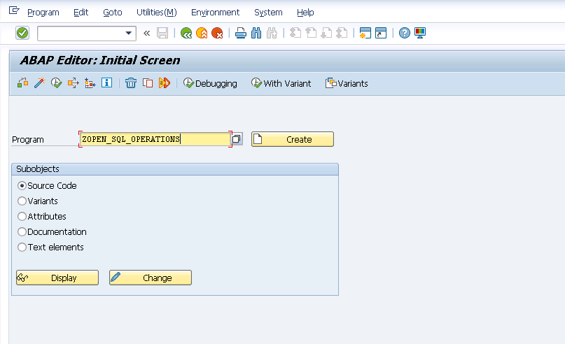 SAP TECH: Open Sql Statements