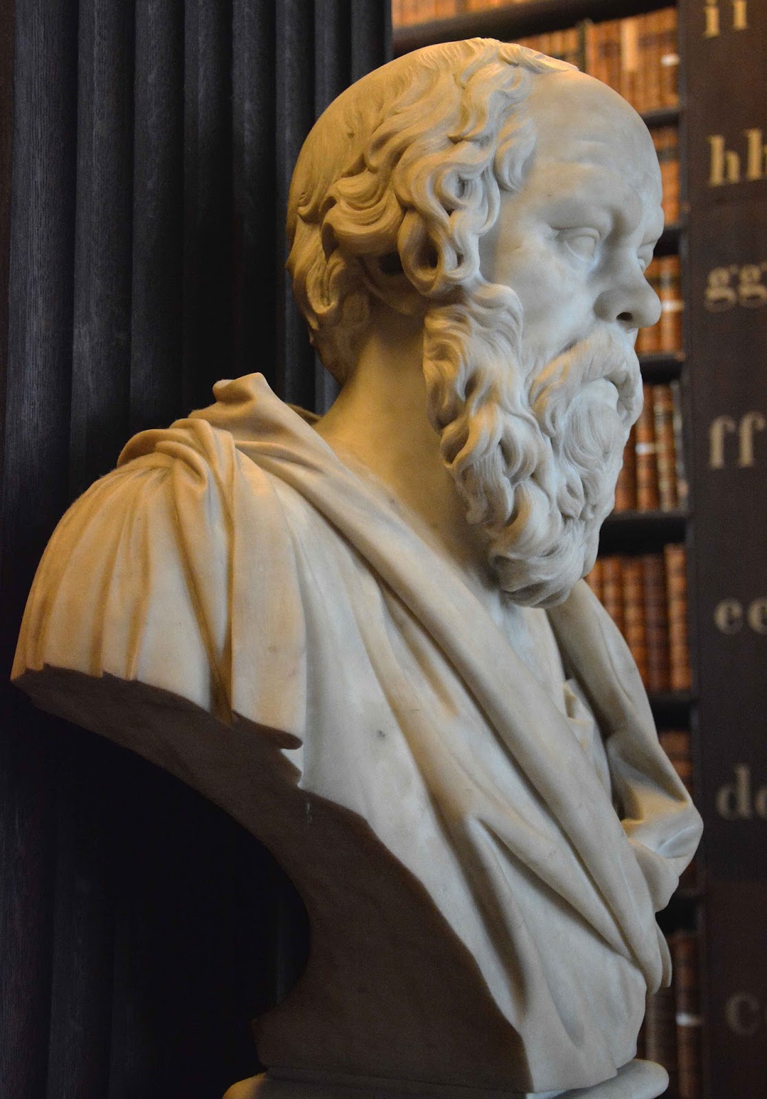 Bath, Art and Architecture: Bust of Socrates in the Long Room, Trinity ...