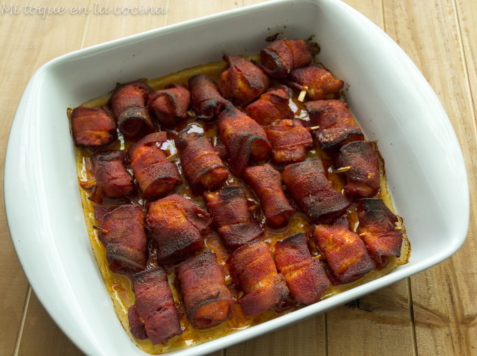 Mi toque en la cocina: Bocaditos de pollo y bacon con salsa ranchera