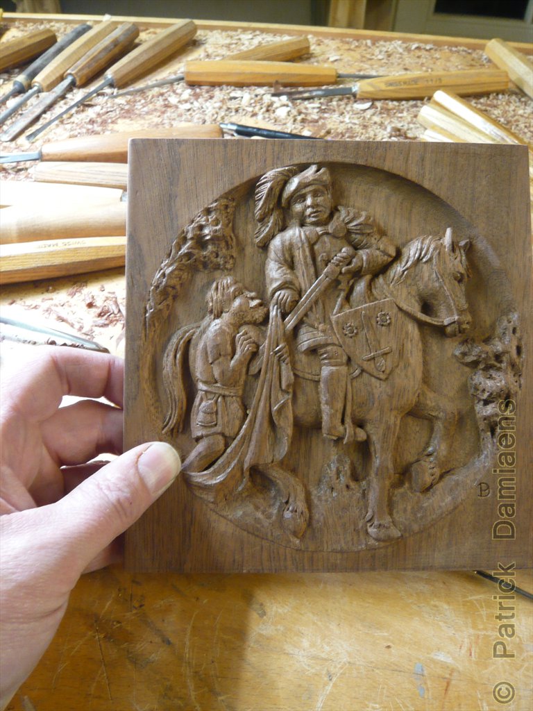 ORNAMENTAL WOODCARVER Patrick Damiaens: A Bas-Relief of Saint Martin of ...