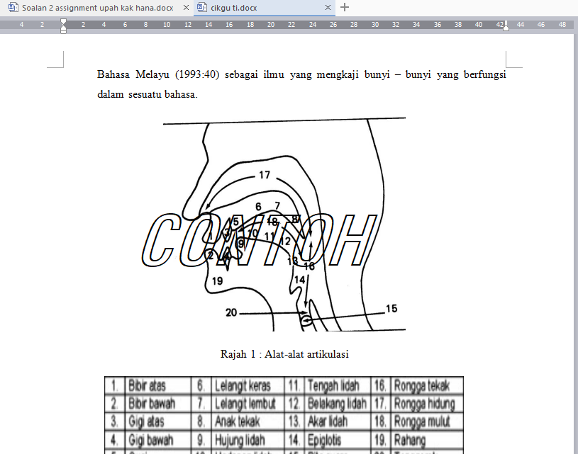 CONTOH ASSIGNMENT OUM