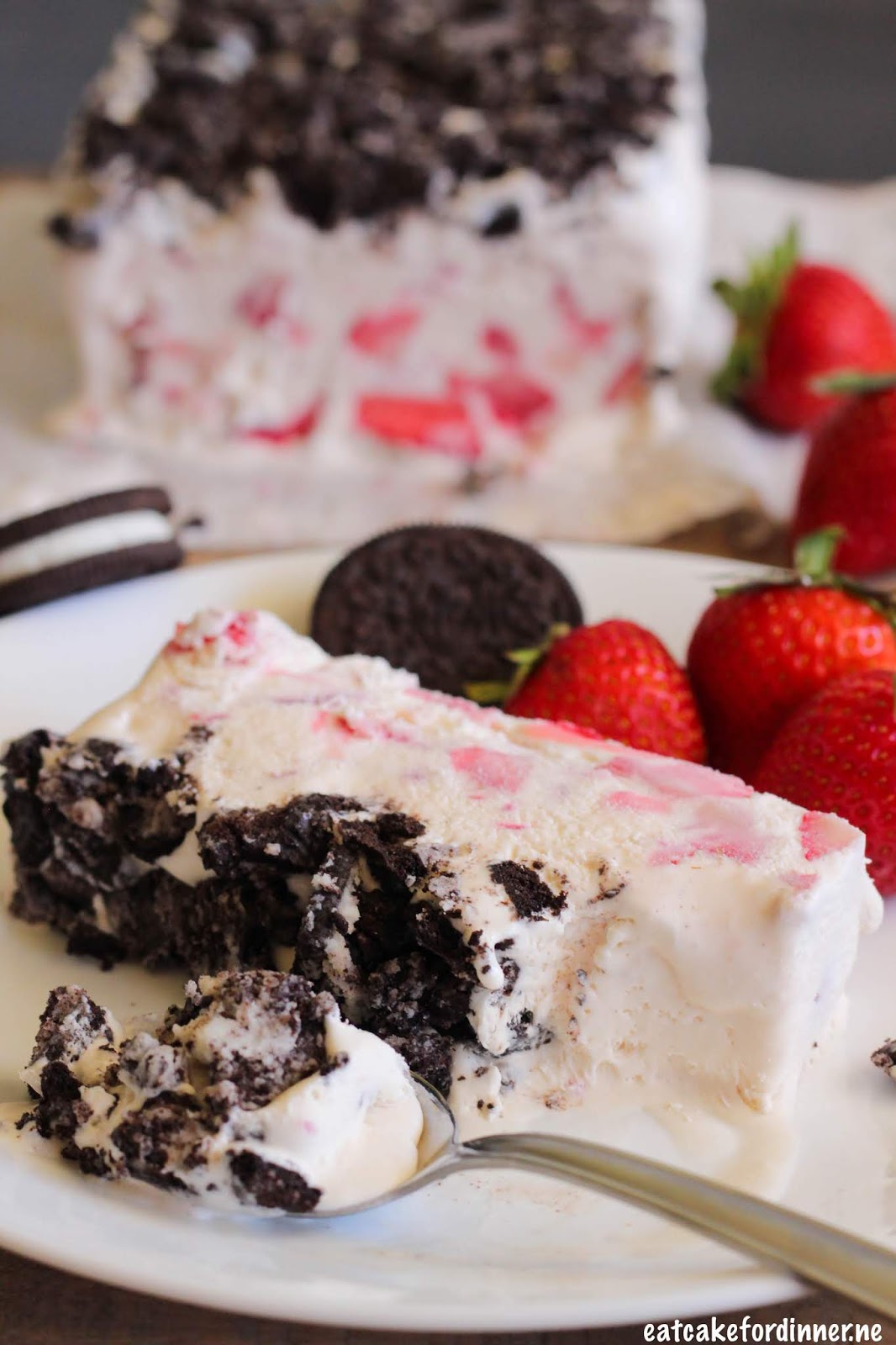 Eat Cake For Dinner: Strawberry Oreo Frozen Fruit Dessert