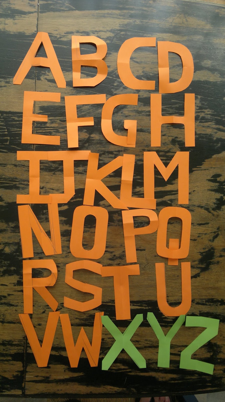 archive: Paper cut alphabet.