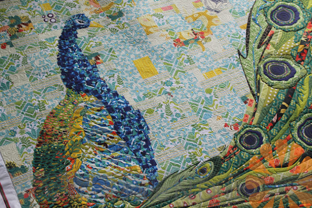 Piece N Quilt Peacock Quilt Custom Machine Quilting By Natalia Bonner