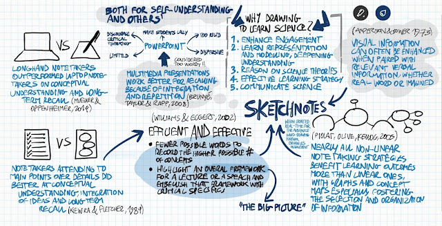 Visual thinking, doodles and the hand-drawn path through science