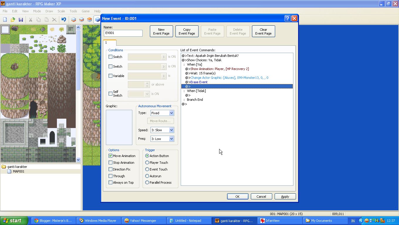 Tutorial RPG Maker XP Cara Membuat Karakter Berubah Bentuk Saat ...