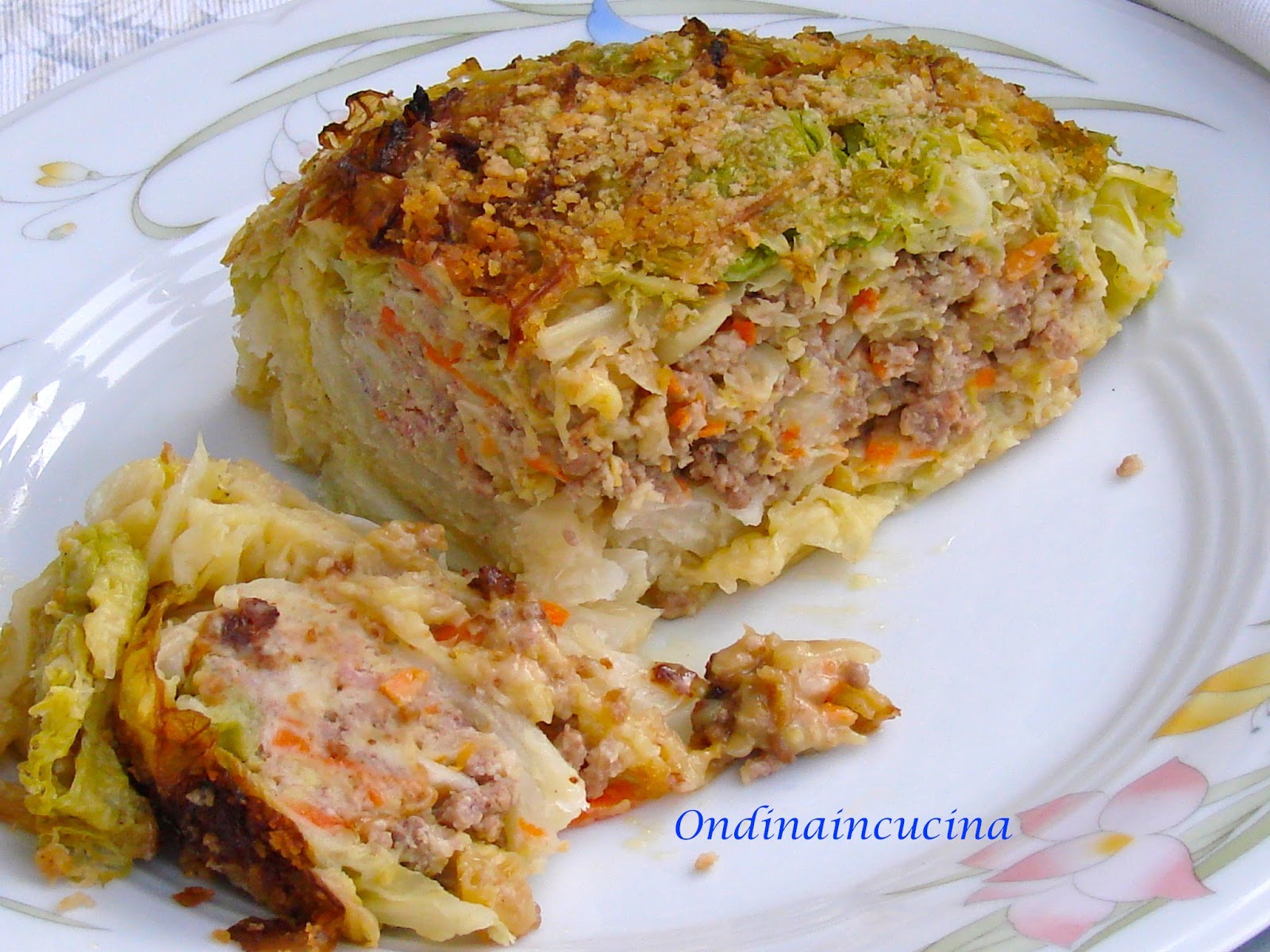 Ondinaincucina: Verza ripiena, come uno scrigno.....