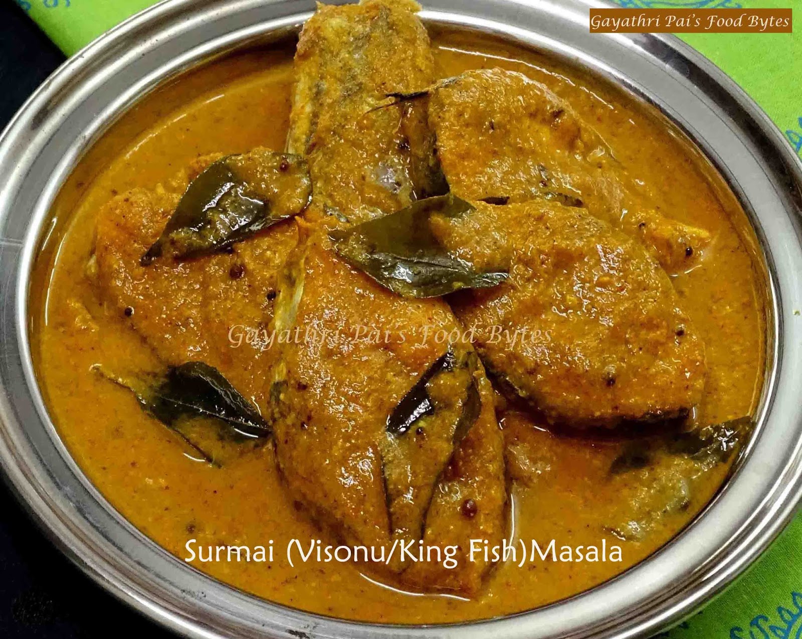 Gayathri Pai's Food Bytes: King Fish Curry / Surmai (Visonu) Masala.