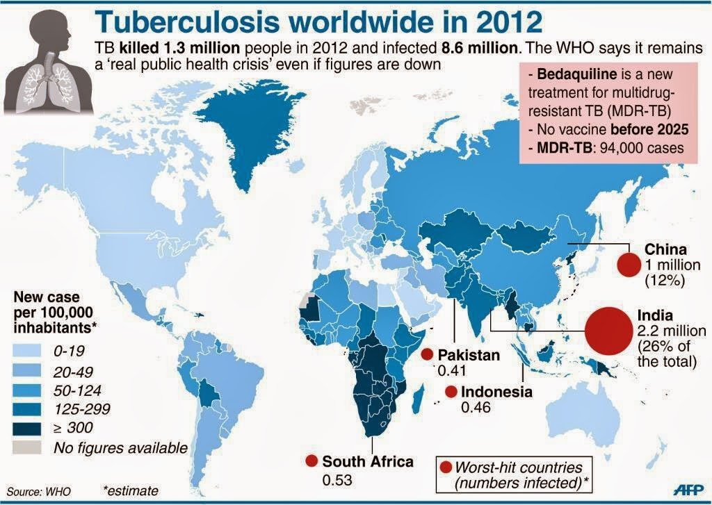 Cempaka Africa: Tuberculosis killed 1.3 million last year: WHO