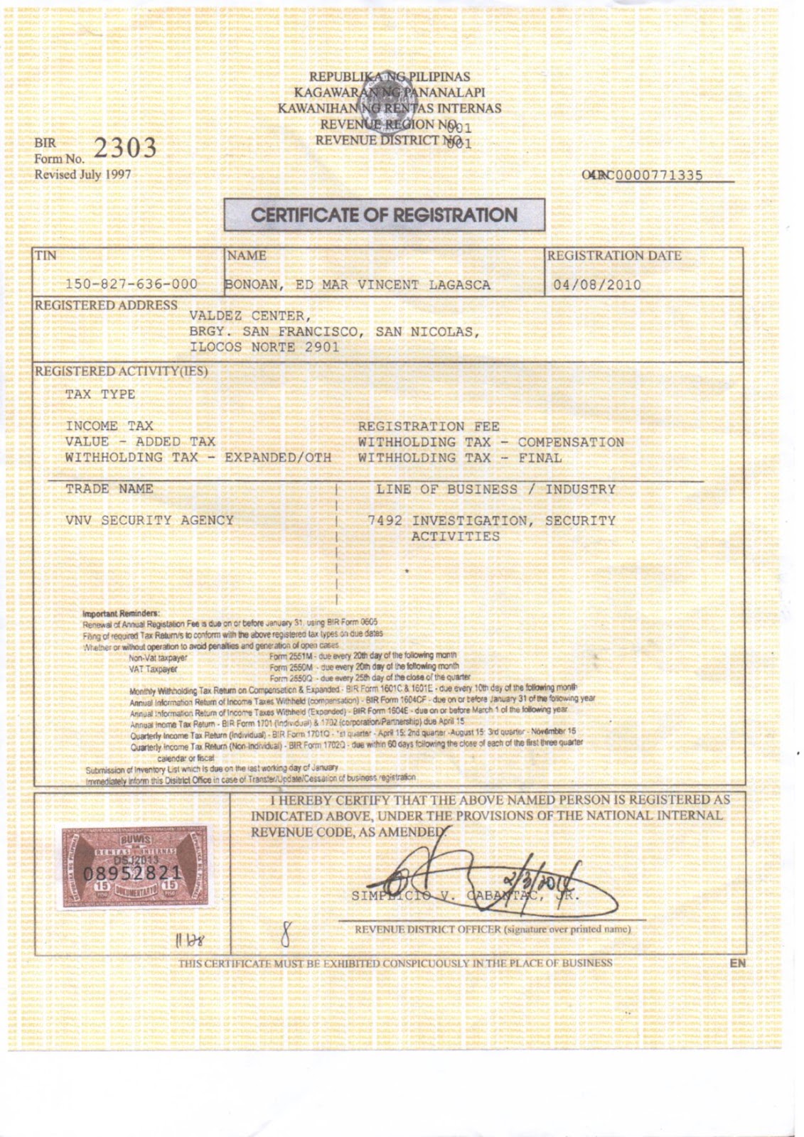 bir form 2303 - philippin news collections