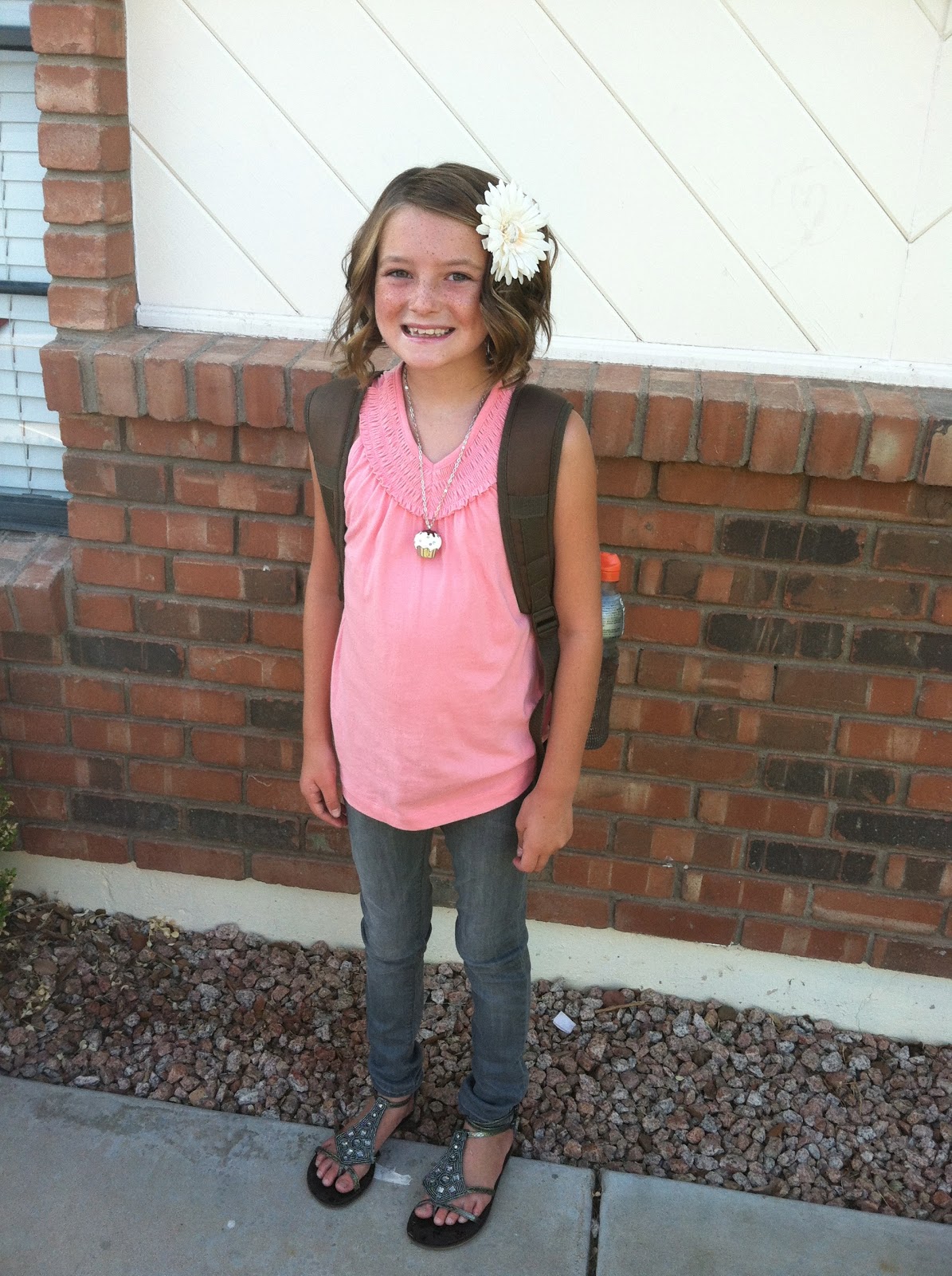 Lance, Suzanne, & Ellie Cummard: 1st Day of 3rd Grade for Ellie