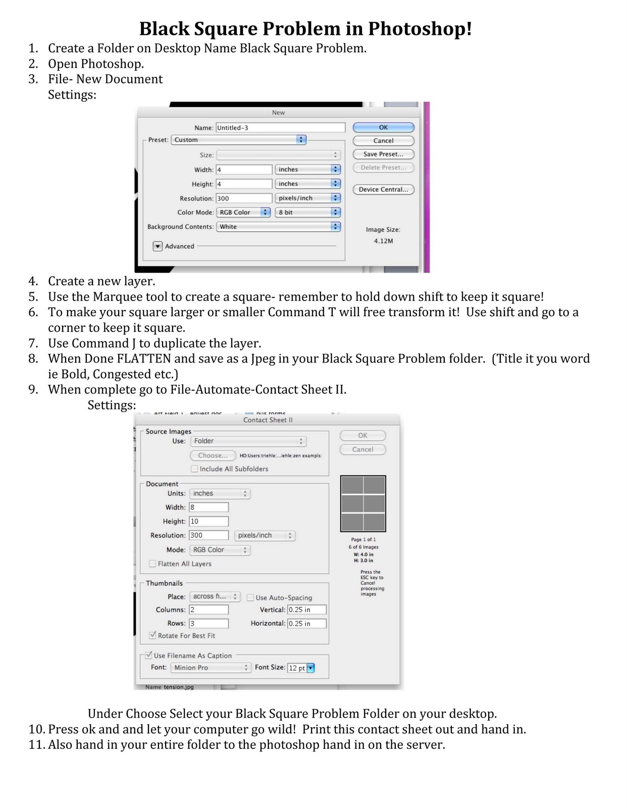 Crestwood Photoshop: Black Square Problem