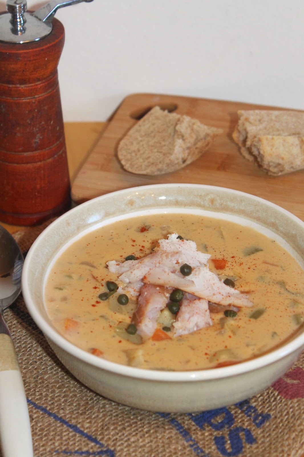 Savory Moments: Smoked white fish chowder