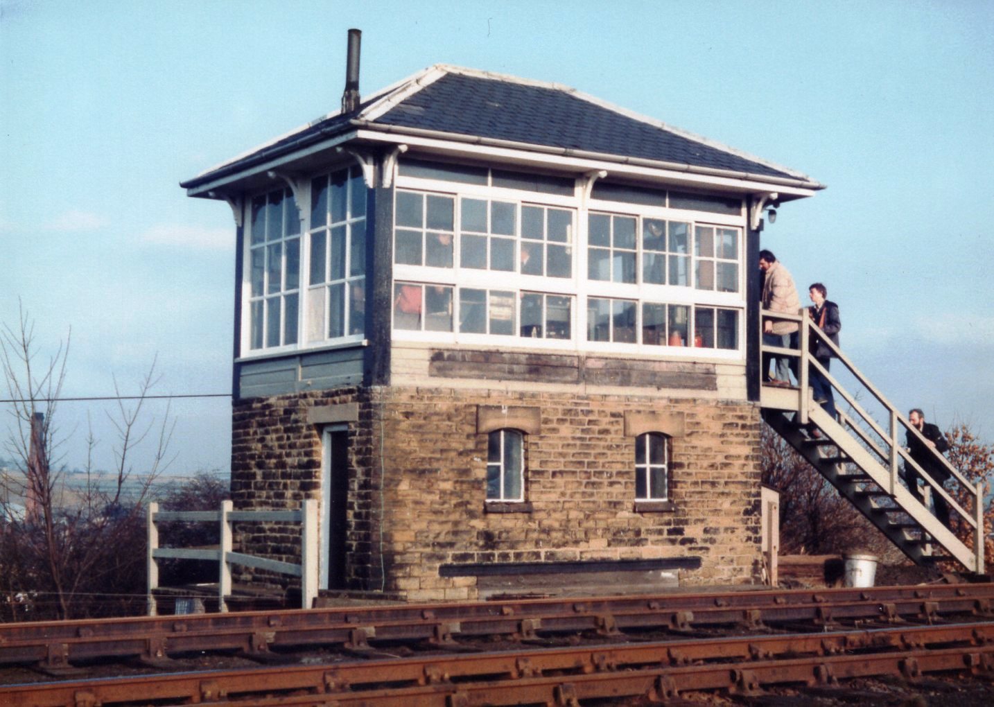 Liberal England: Clayton West Station signal box