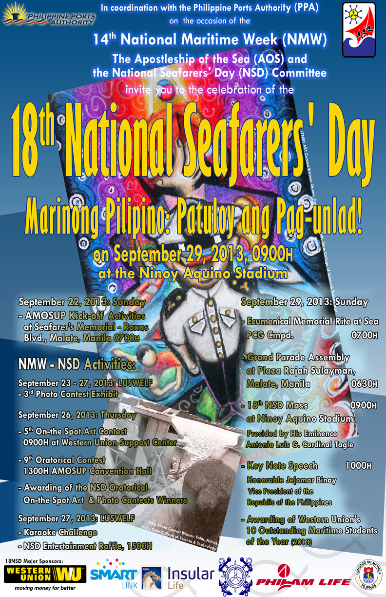 pinoy seafarers' rights: National Seafarers' Day posters
