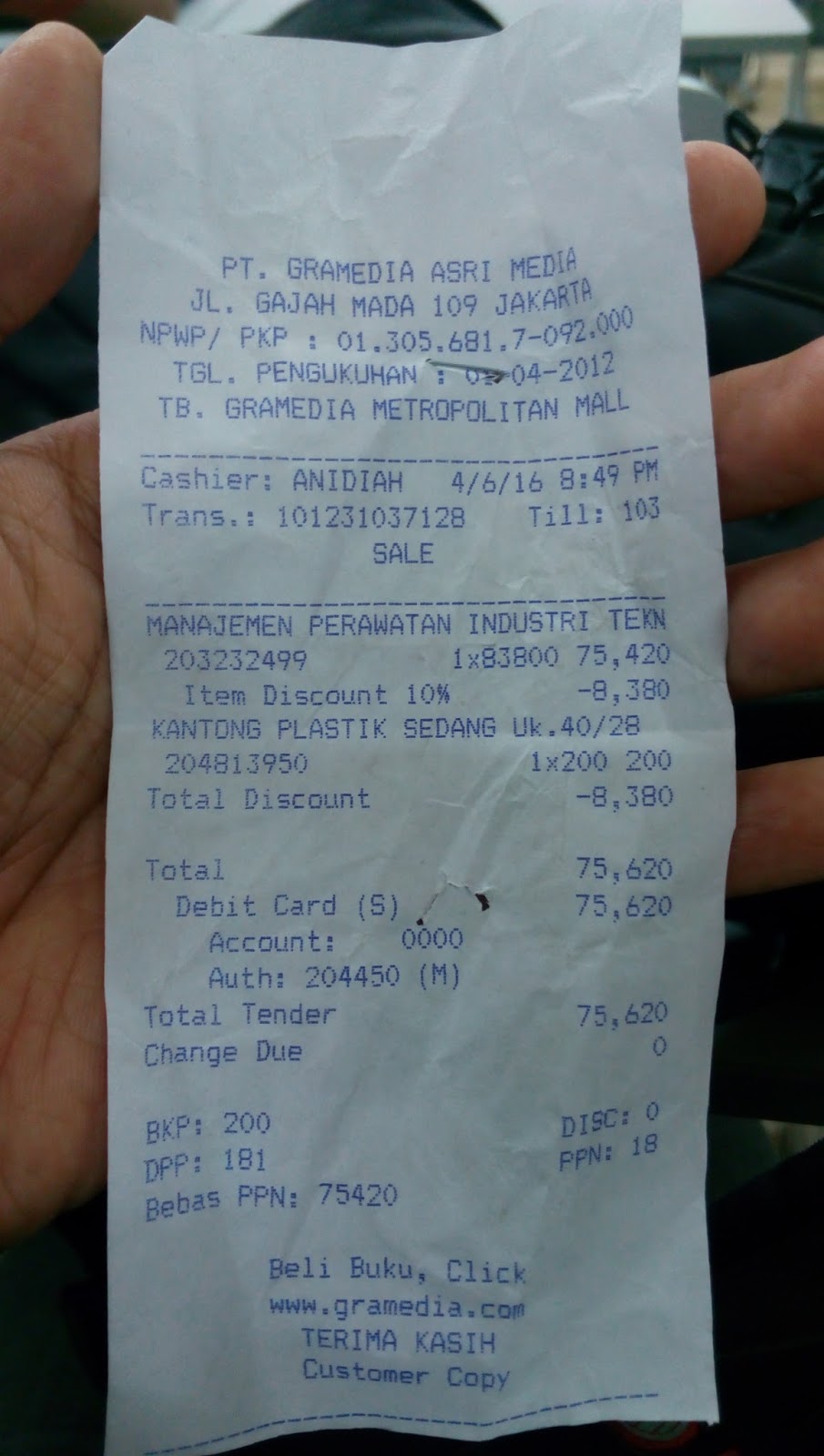 ERP (Enterprise Resource Planning): #ERPT07F UTS Analisa Transaksi/Struk