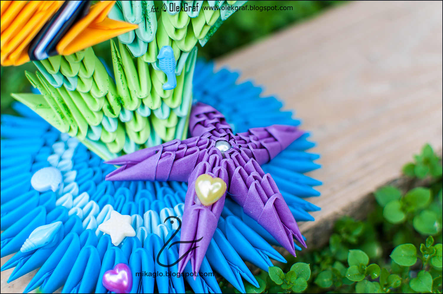 Origami 3d - mikaglo: 592. Rafa koralowa z rybkami z origami / 3d ...