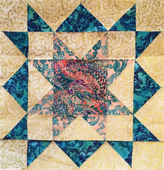 Inspired by Fabric: Star Sampler Block #5