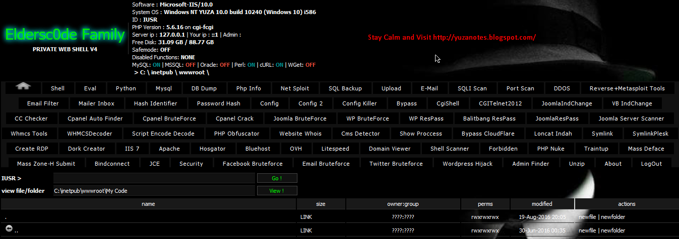 INFO: Web Shell Detector INFO: Web Shell Detector