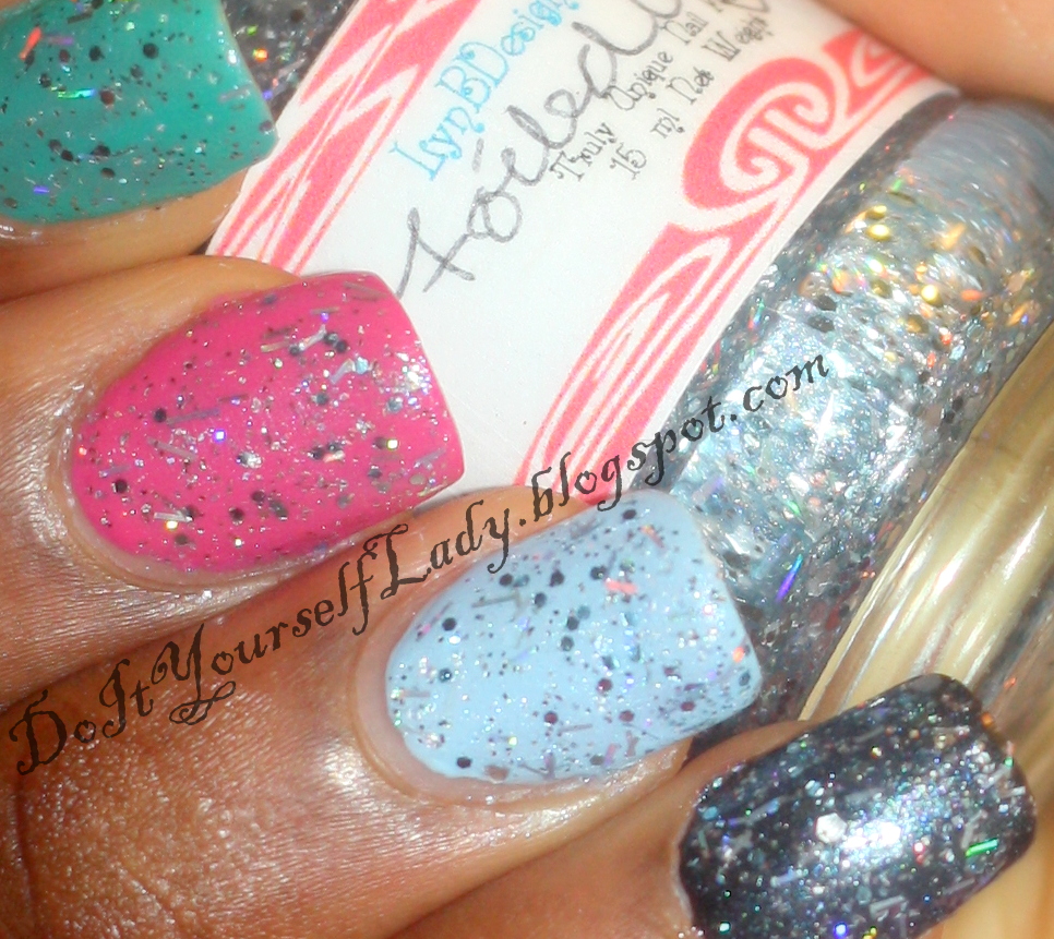 Swatches and Review: LynBDesigns - Foiled Again & Languid Lavender ...
