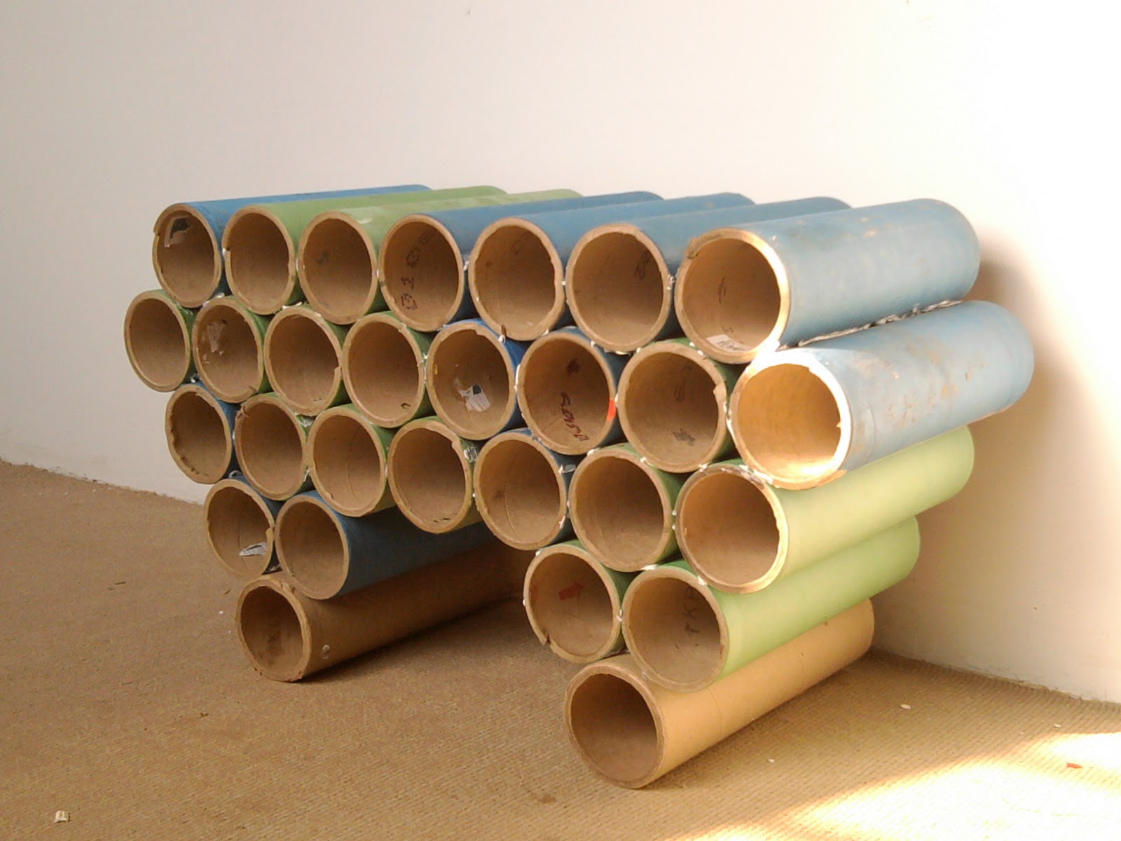 Conscious Hallucinations: paper tube furniture