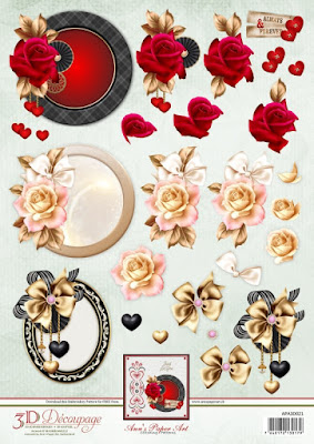 Anns Paper Art: 3D Decoupage Sheet APA3D021 & FREE Pattern