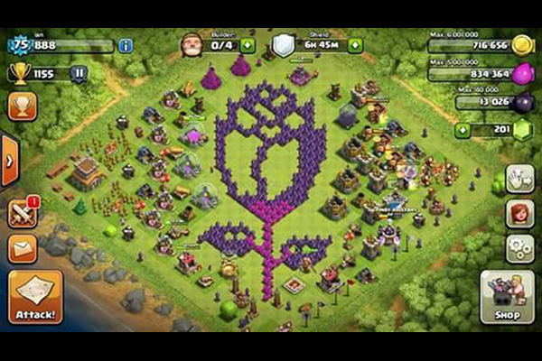 Kreatif Base Flower TH 8 ~ Wallpaper Clash Of Clans