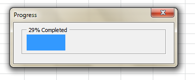 Let's Excel (Lets Xcel): How to Show Progress Bar in Excel / Macro