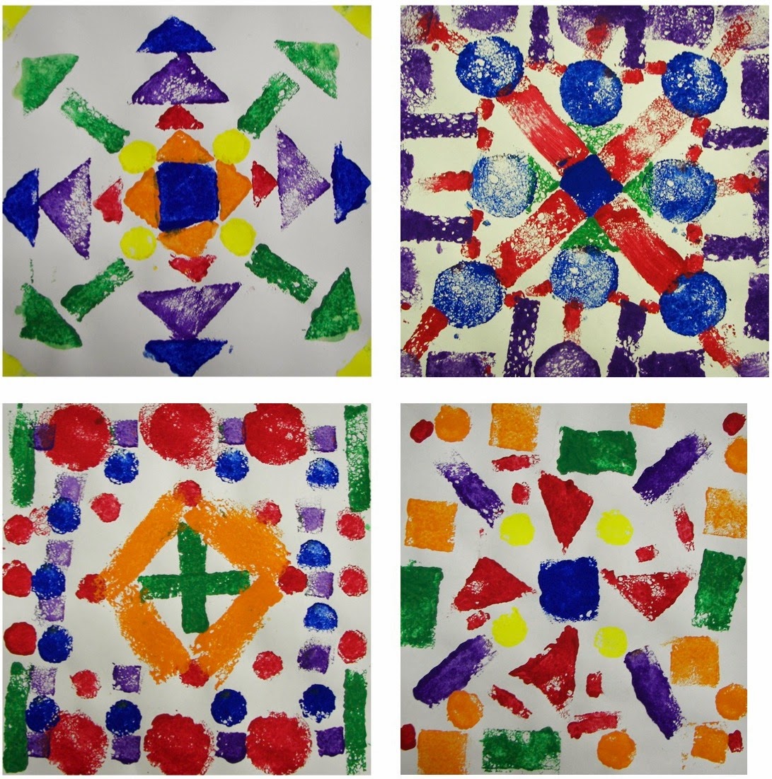 The Rolling Artroom: Sponge Print Designs (1st-3rd Grade)