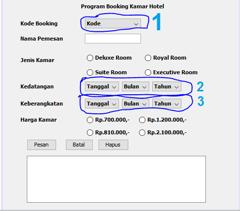 ANDRE KURNIAWAN: PROGRAM BOOKING KAMAR HOTEL